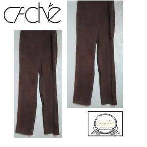 Cache | Pants & Jumpsuits | Cache Vintage Brown Faux Leather Pants Size ...